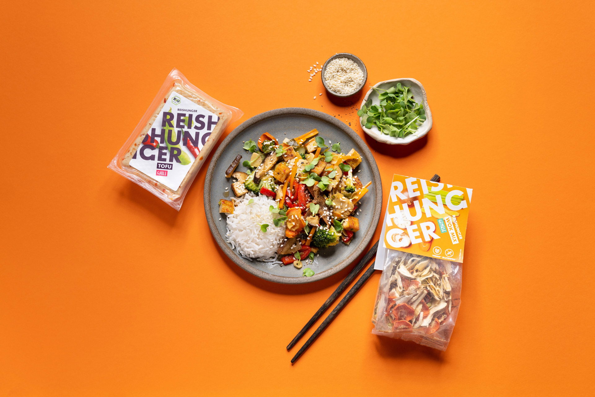 Buntes Wok Gemüse mit Chili Tofu| Rezept | REISHUNGER