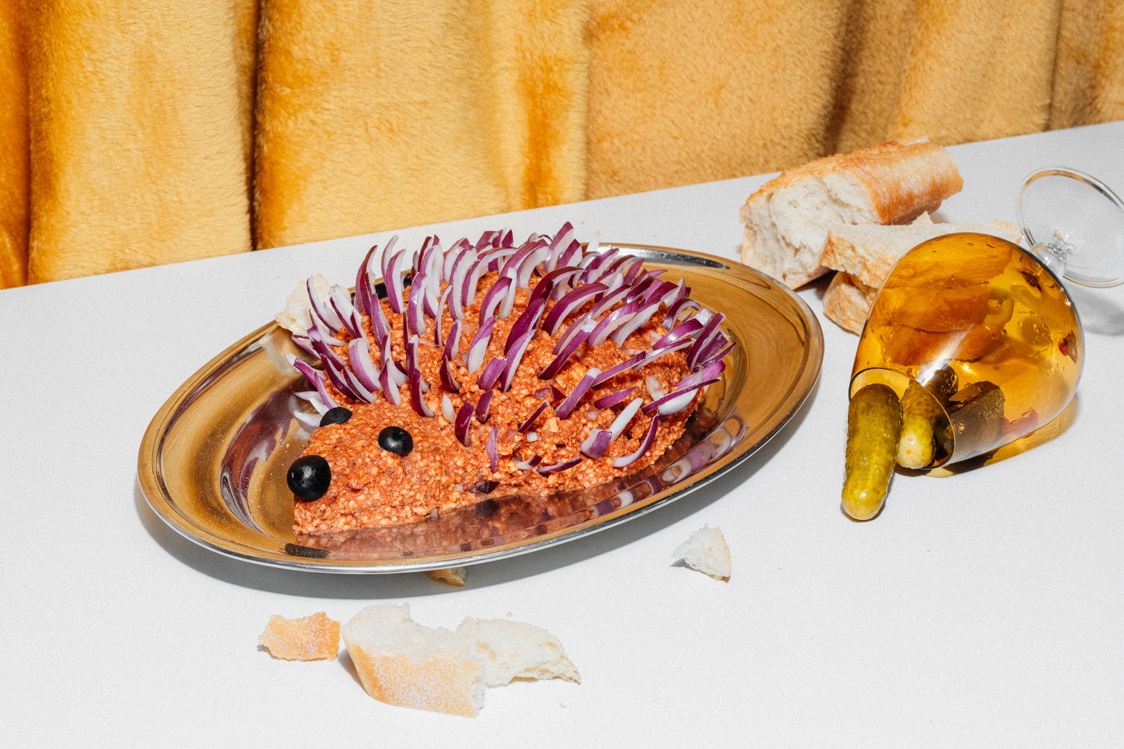 Mettigel aus Reiswaffeln