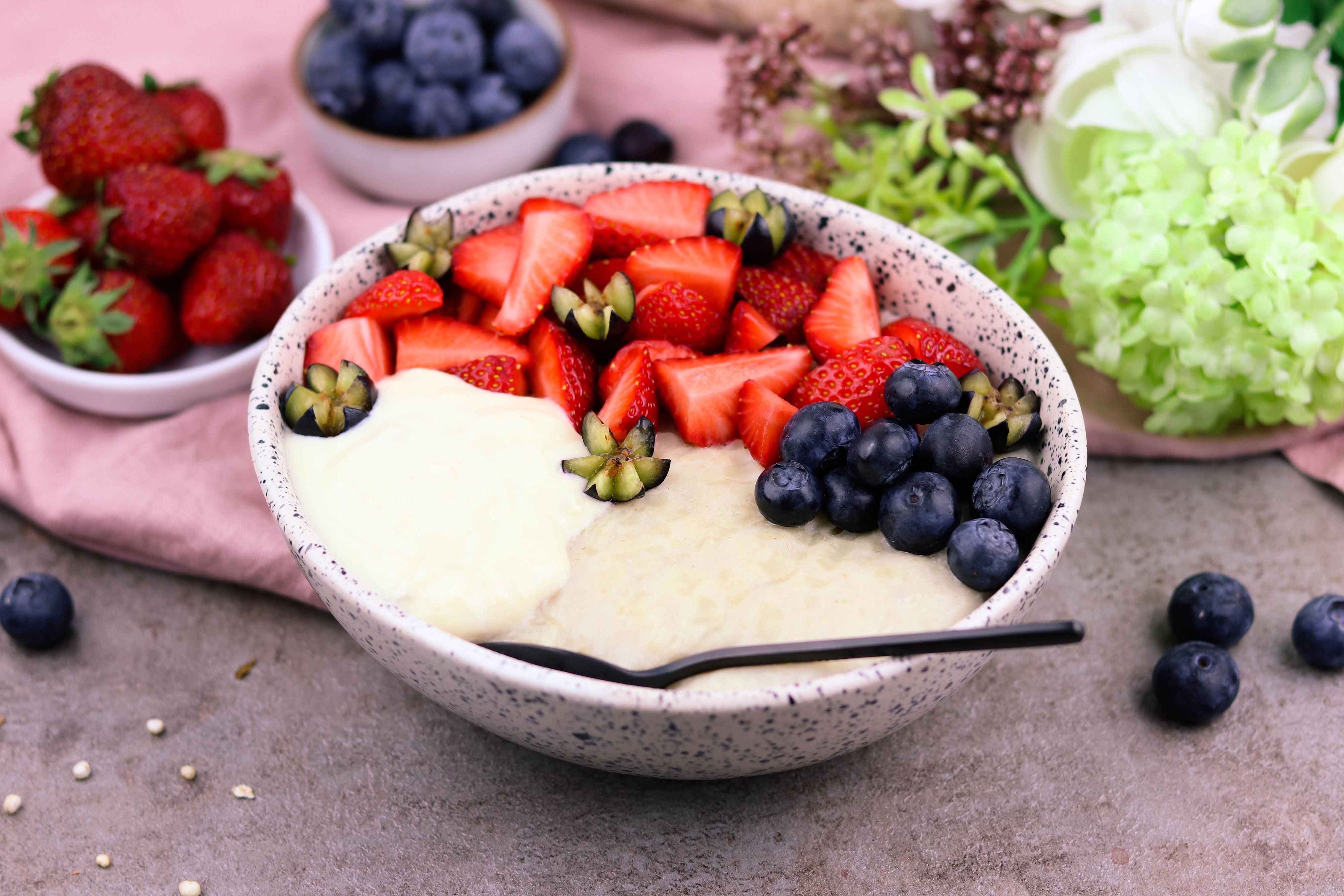 Erdnussbutter Reispudding