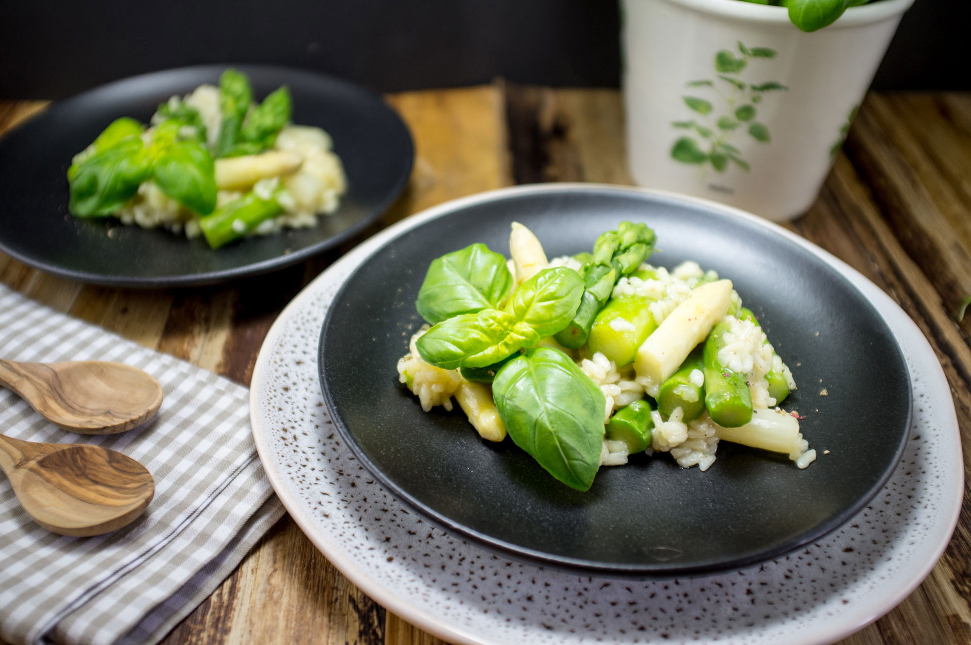 Grün – Weißes Spargelrisotto