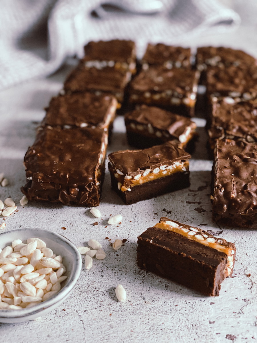 Peanutbutter Reis Pop Brownies | Rezept | REISHUNGER
