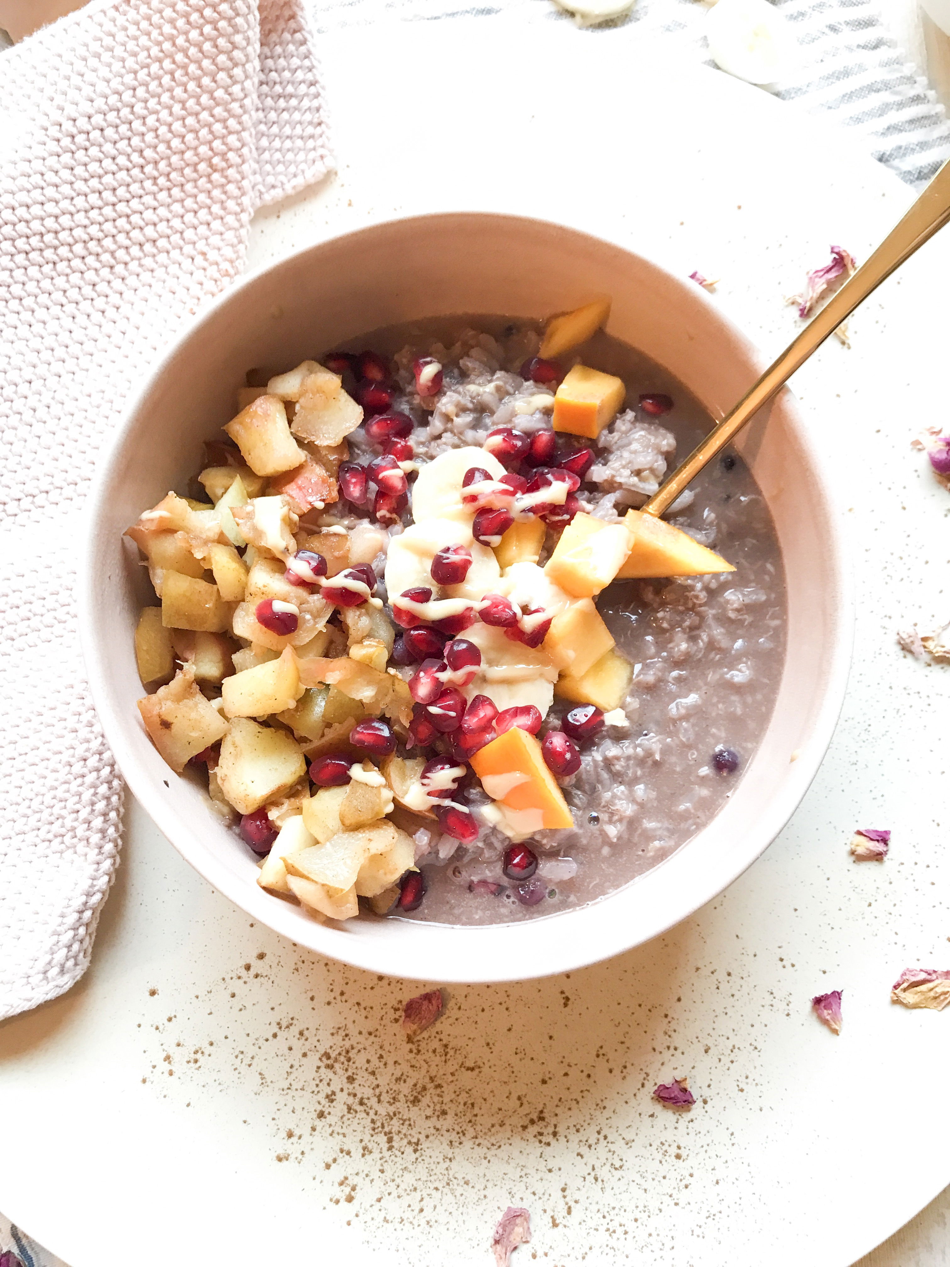 Zimt Milchreis mit gebratenem Apfel