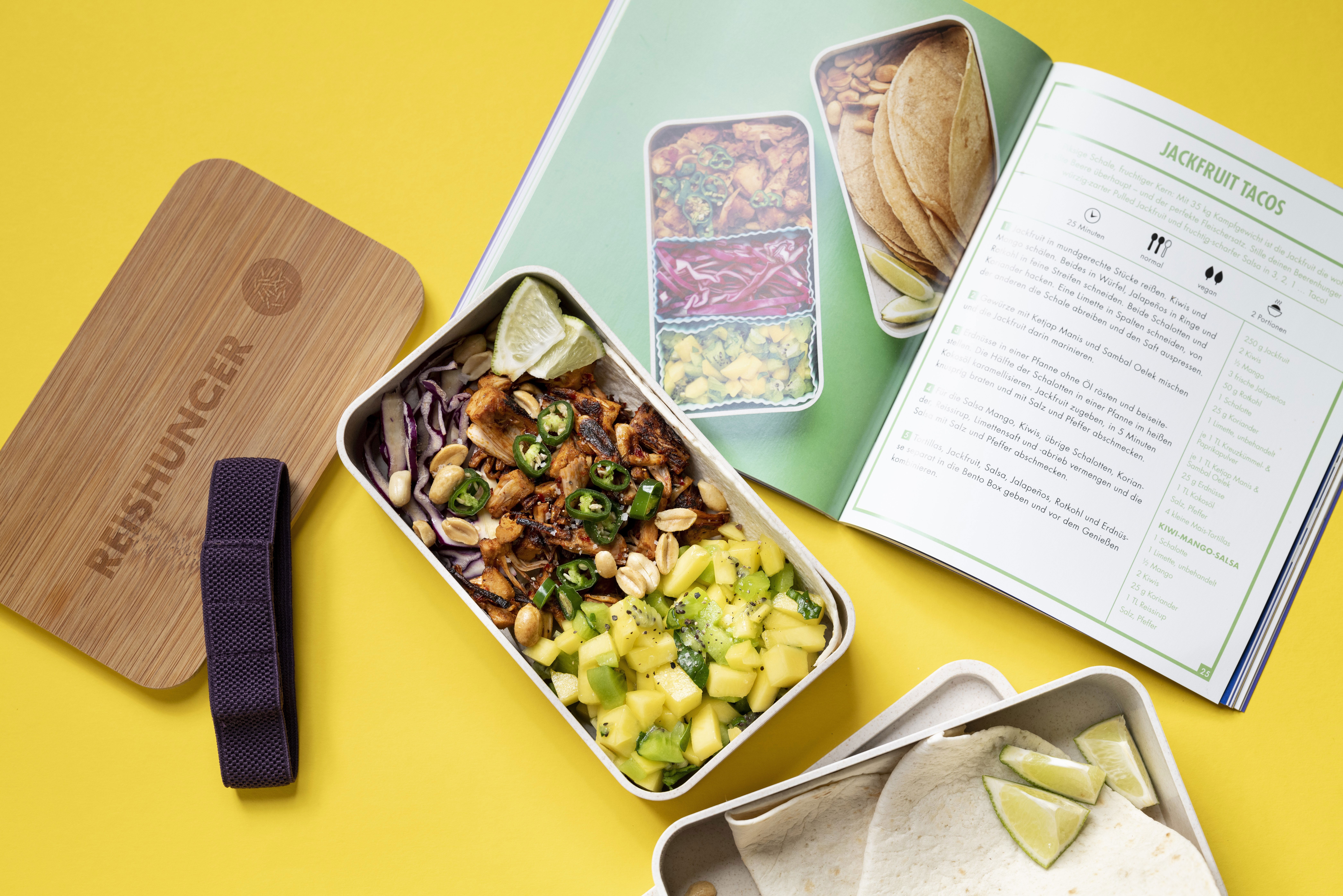 Bento Box im Set Set | Lunchbox mit Kochbuch |REISHUNGER