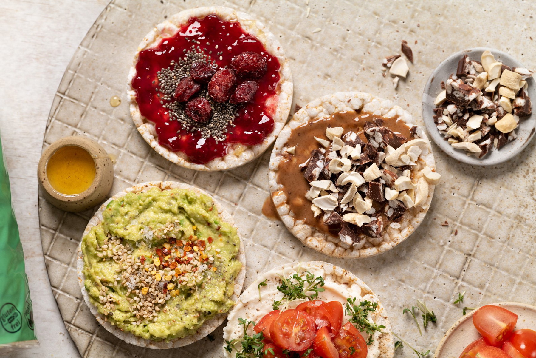 4 verschiedene Reiswaffel-Toppings | REISHUNGER