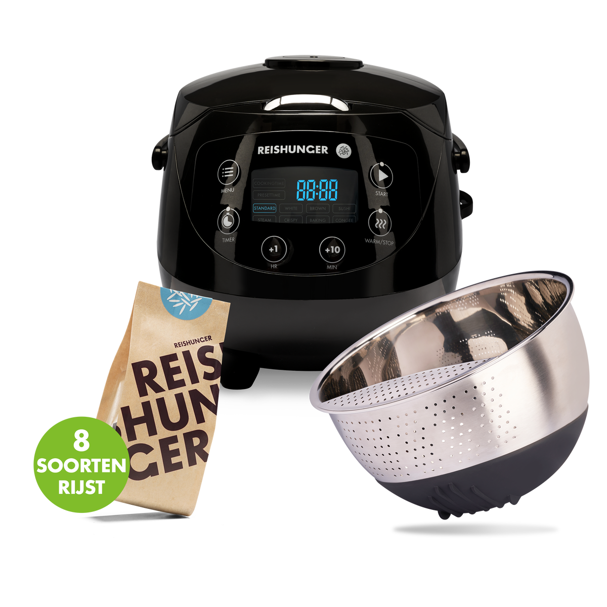 Digitale Mini Rijstkoker Starter Set met Rijst | REISHUNGER