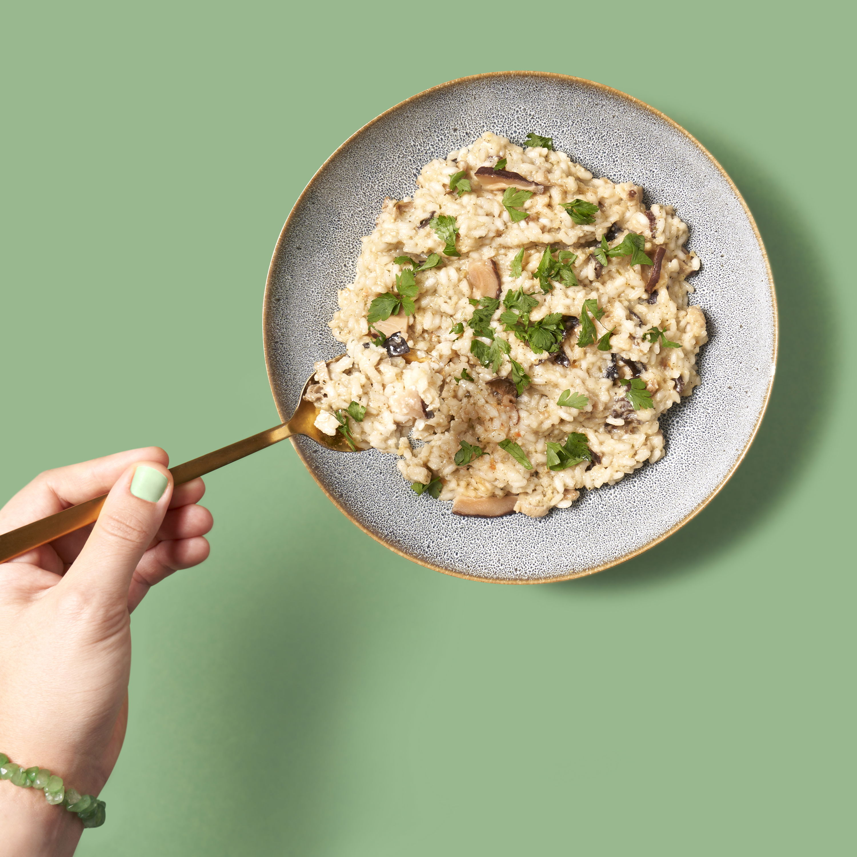 Pilz Risotto Rezeptbox kaufen | Alle Grundzutaten | REISHUNGER