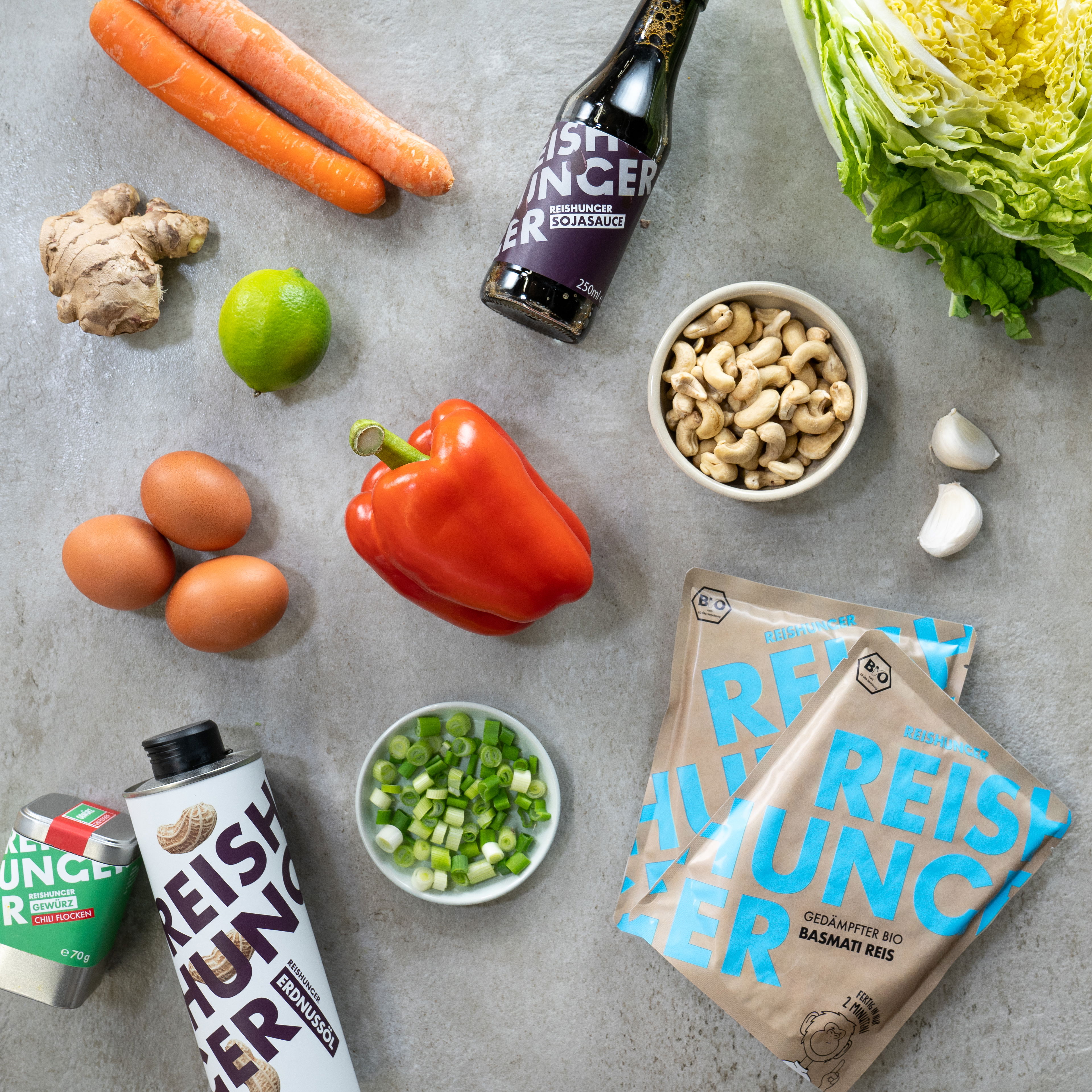 Bratreis mit gedämpftem Reis (Quick Fried Rice)