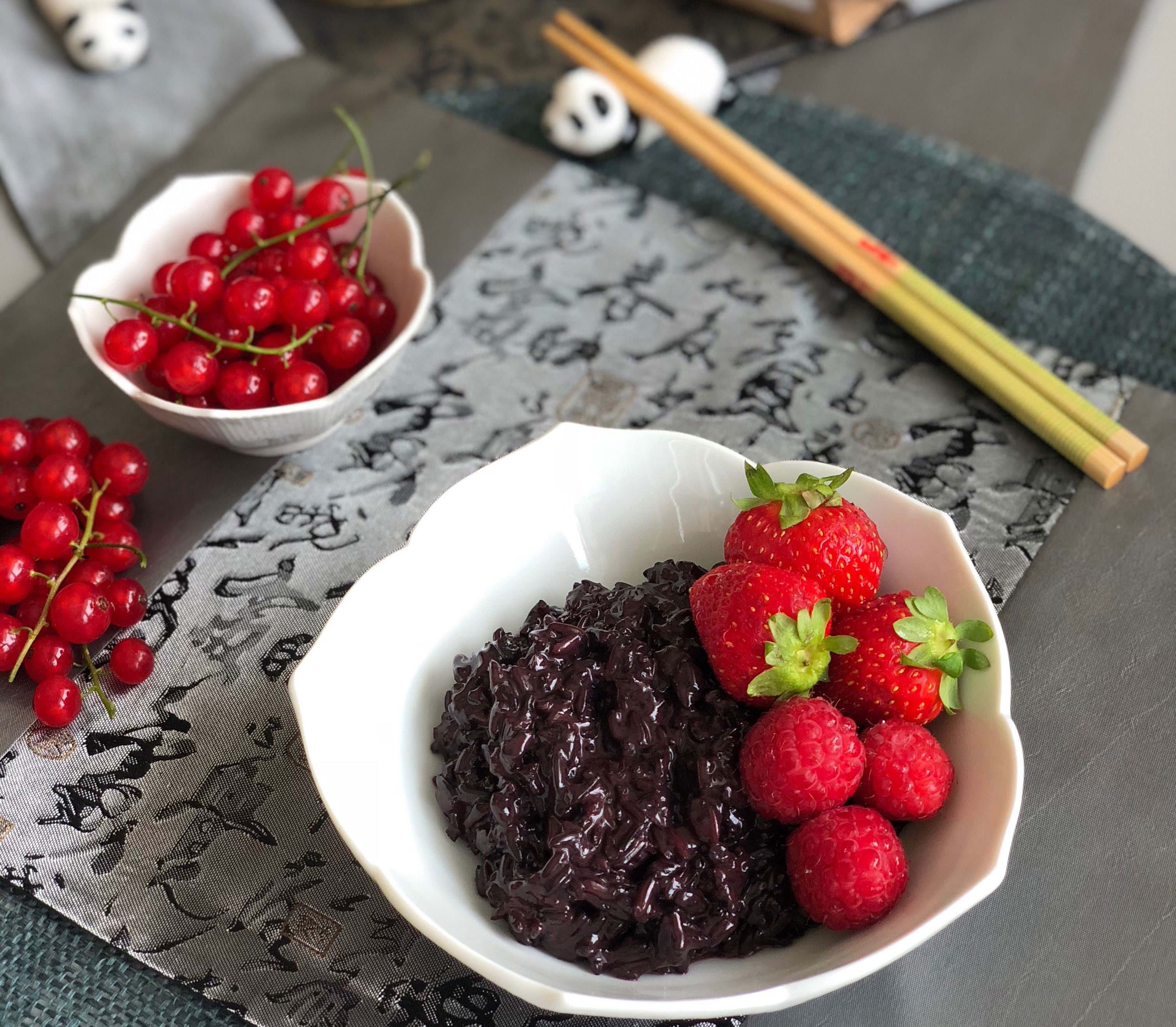 Schwarzer Reis in Kokosnussmilch