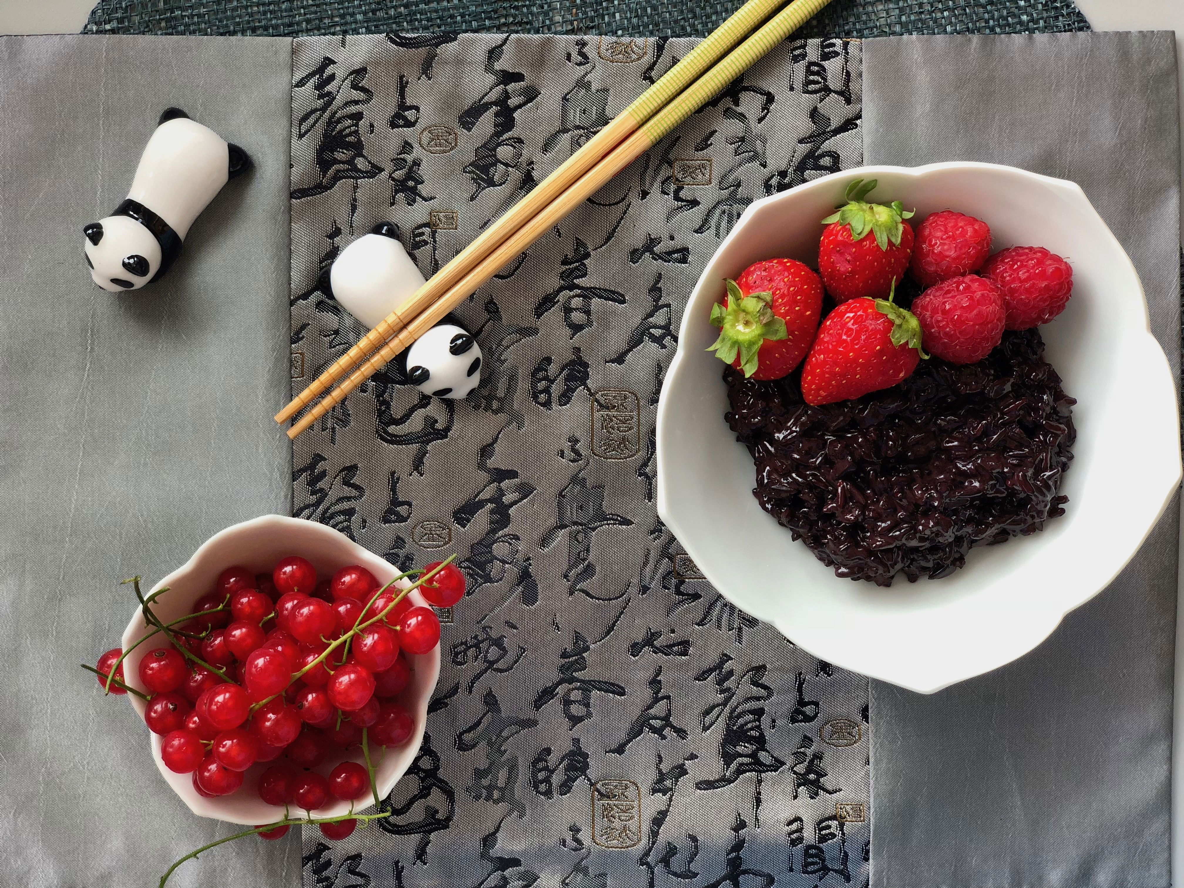 Schwarzer Reis in Kokosnussmilch