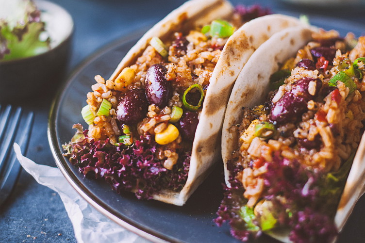 Gefüllte Tacos mit Basmati Reis
