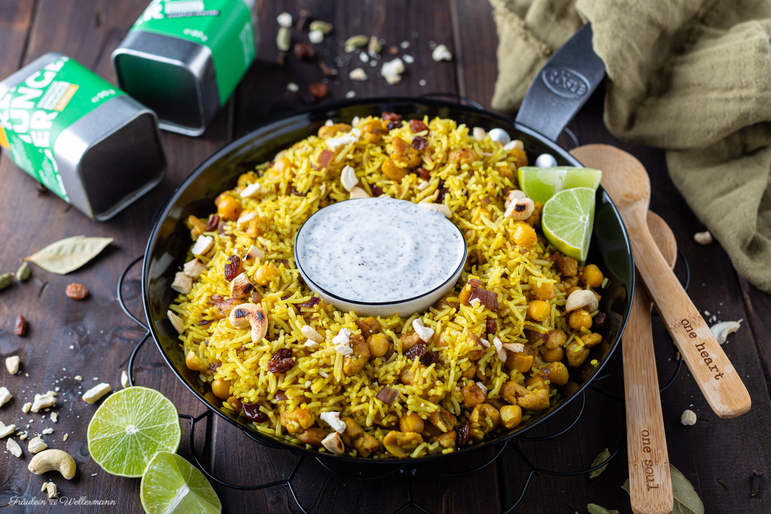 Veganes Biryani mit Basmati Reis