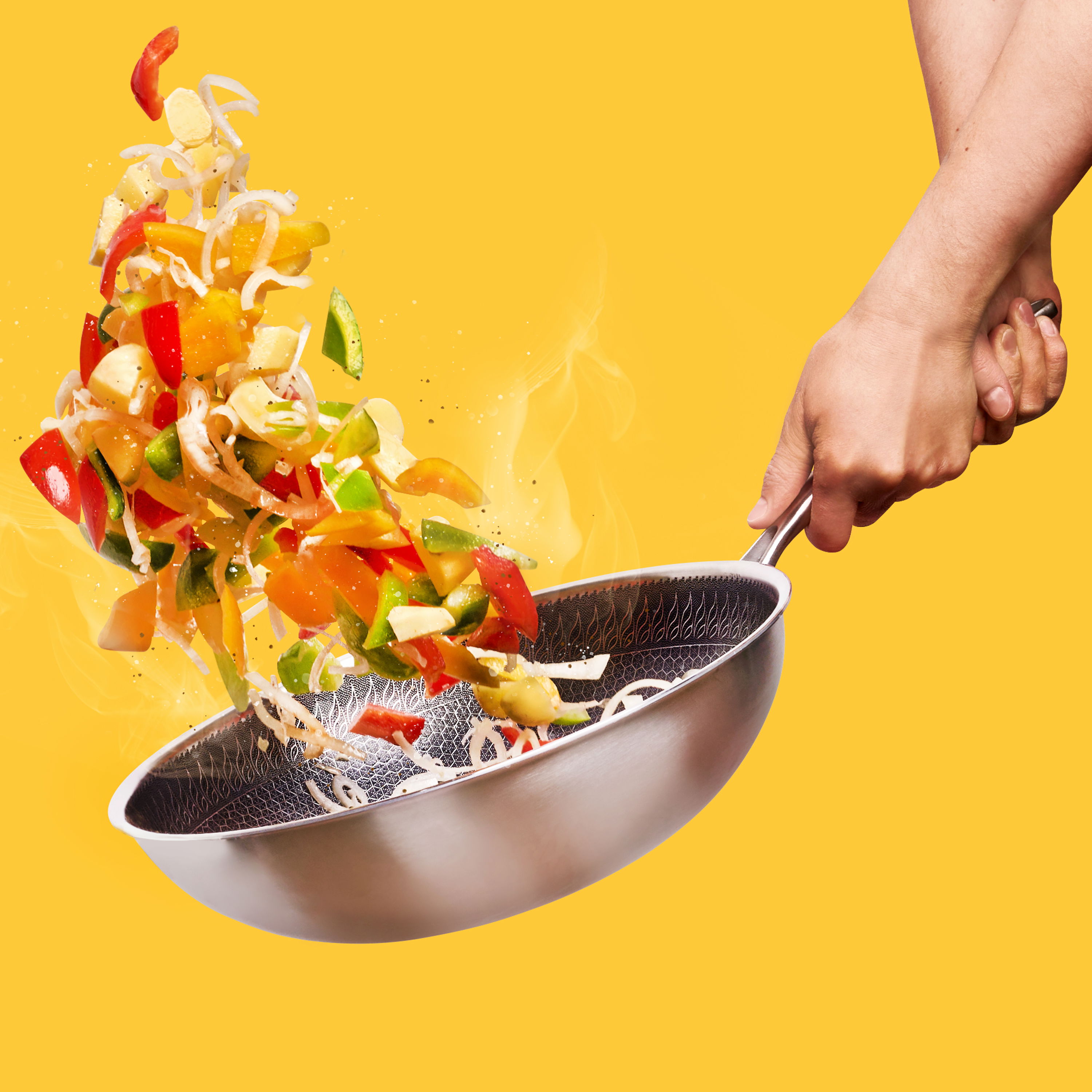 Wok kaufen | 28cm | Wok mit Deckel | REISHUNGER